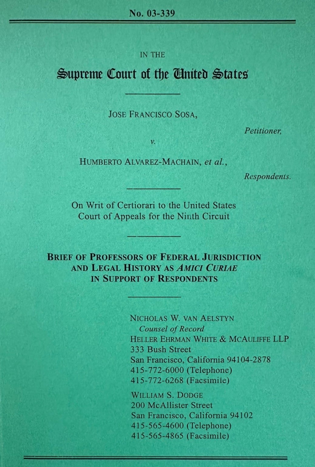 Throwback Thursday: Sosa v. Alvarez-Machain - Transnational Litigation Blog