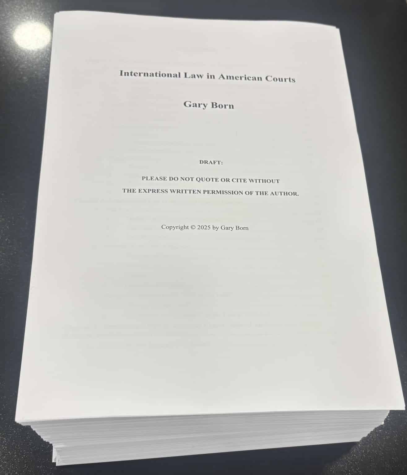 Gary Born - Transnational Litigation Blog